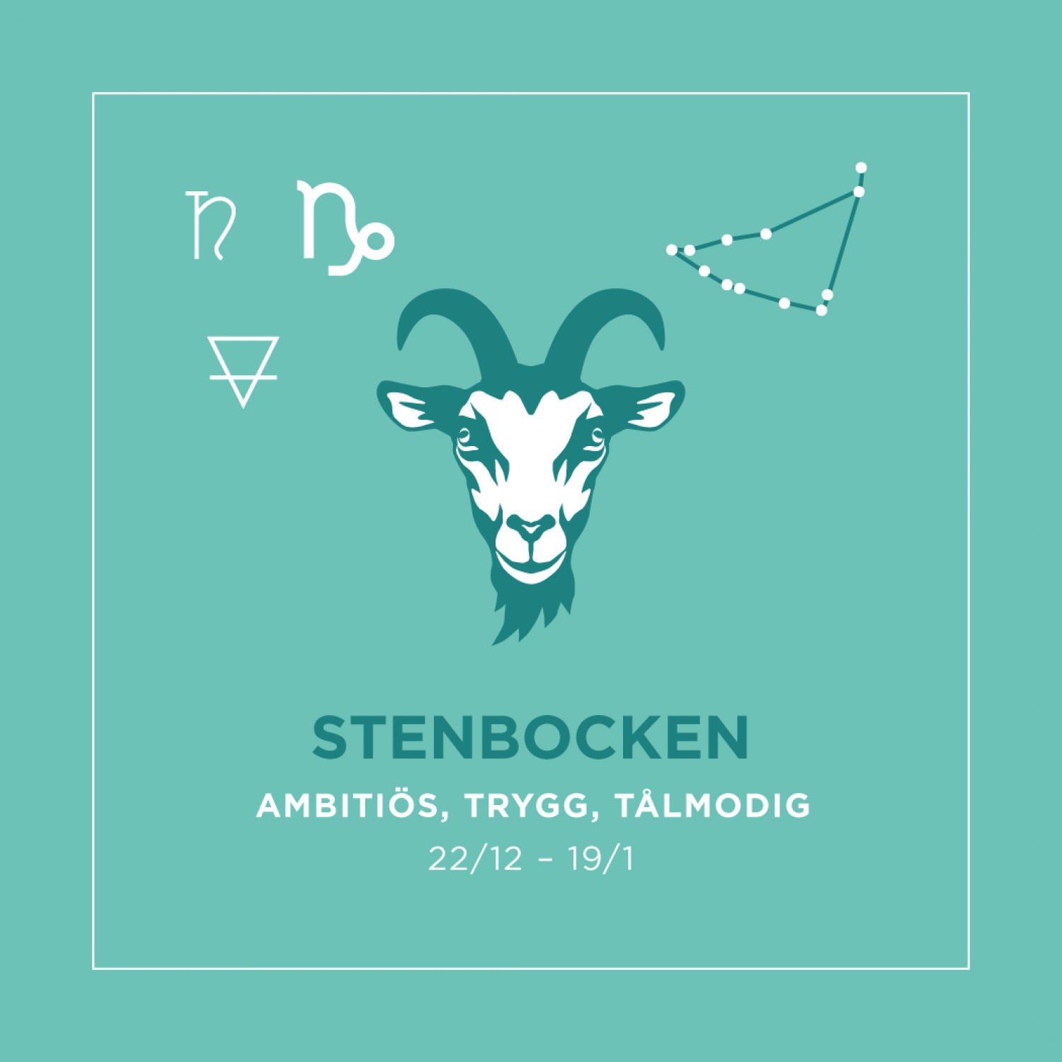 Poster stjärntecknet Stenbocken | Stjärnbild | Tavla barnrum